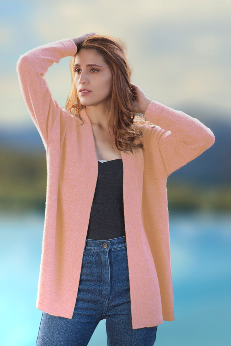 Pure Baby Alpaca Lightweight Simplicity Cardigan