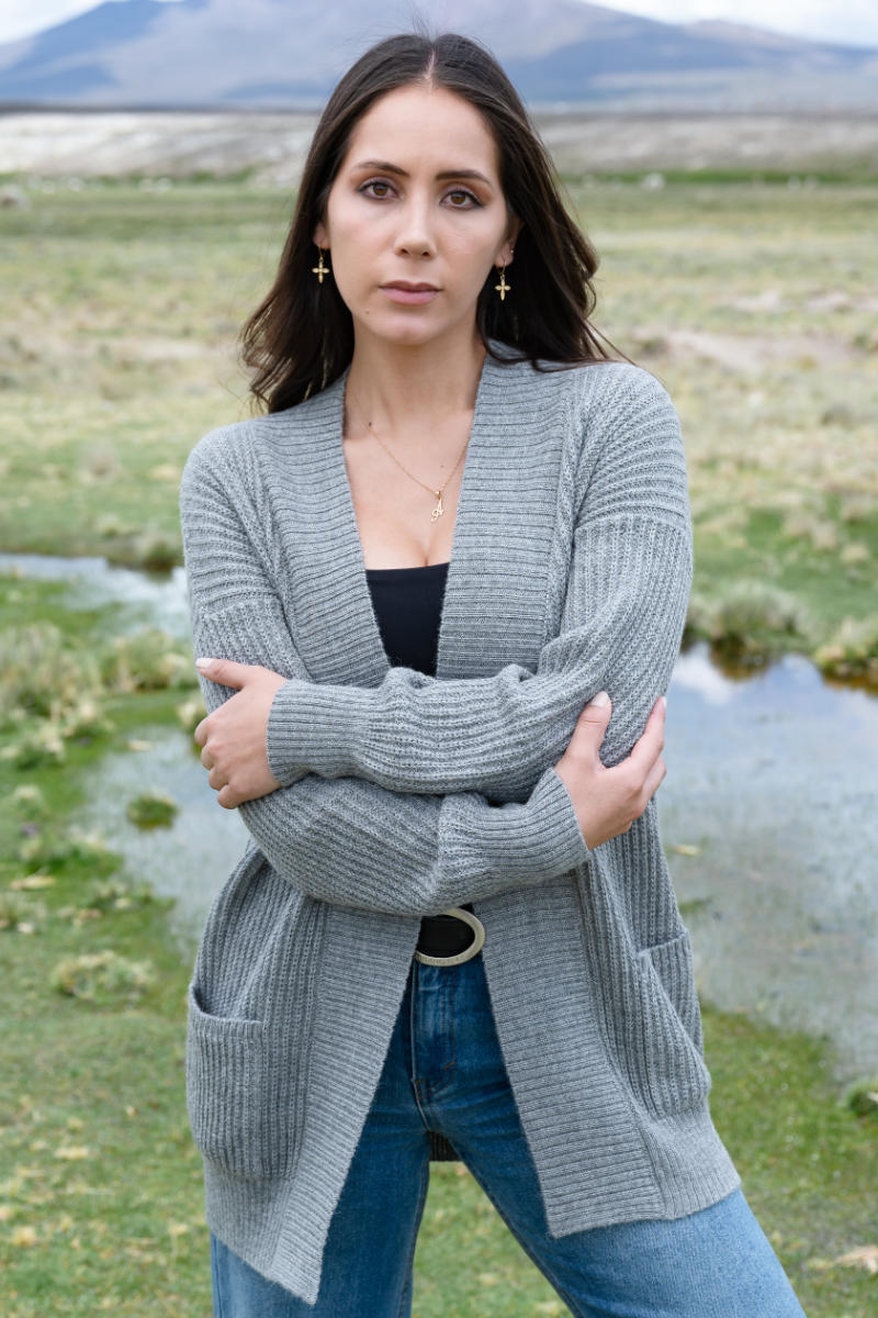 Pure Baby Alpaca Everyday Cardigan | Mt Caesar Alpacas